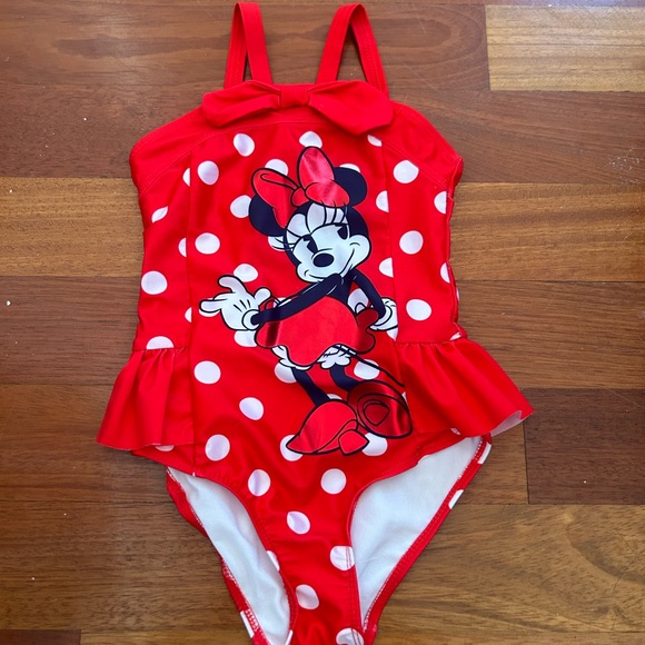 Disney | Swim | Disney Minnie Mouse Girls Swimsuit | Poshmark